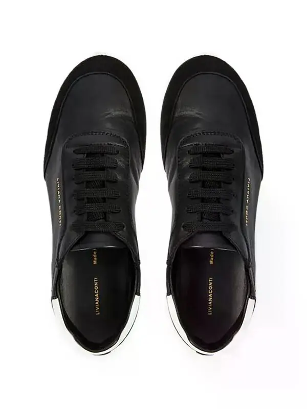 Liviana Conti Suede-panelled Leather Low-top Sneakers - Black