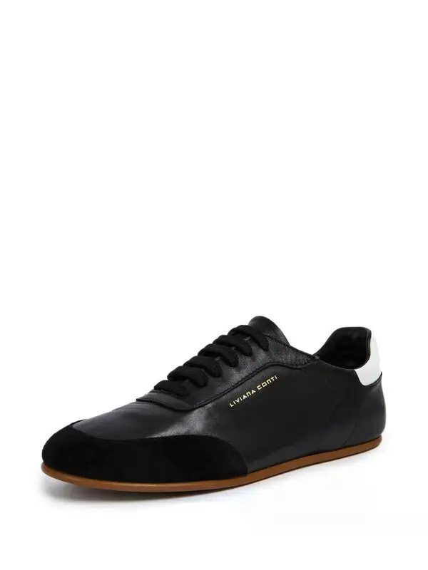 Liviana Conti Suede-panelled Leather Low-top Sneakers - Black