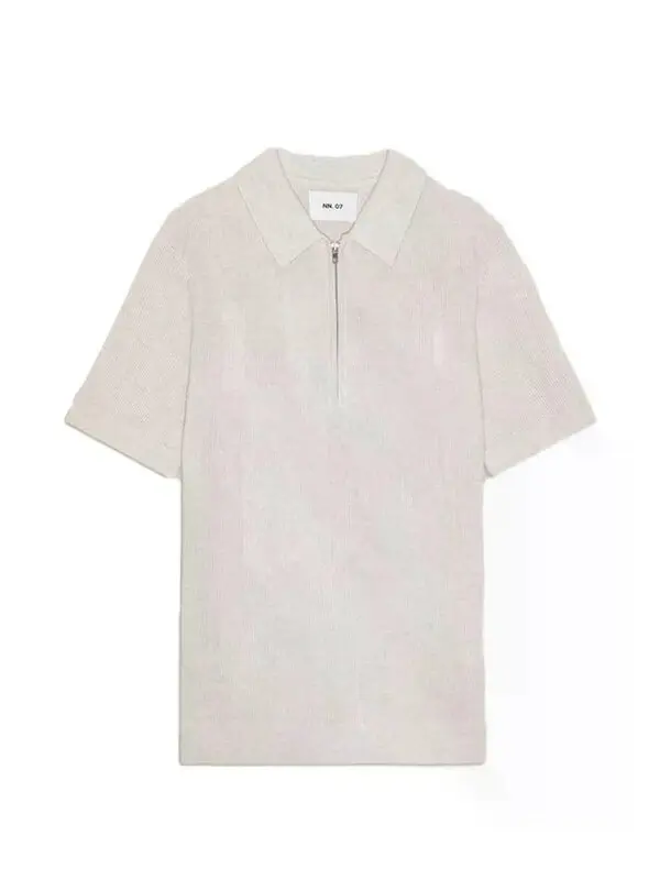 Nn07 Hansie Quarter-zip Polo Shirt - White