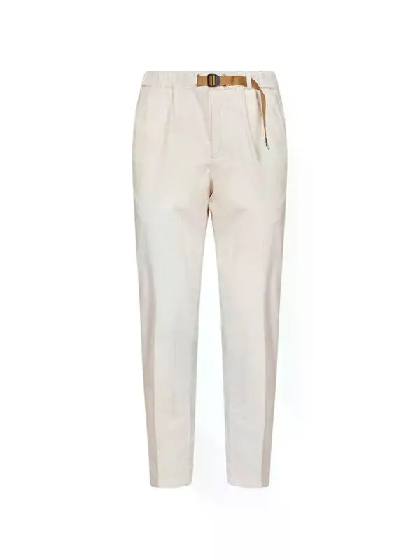 WHITE SAND Belted Corduroy Trousers - Neutrals