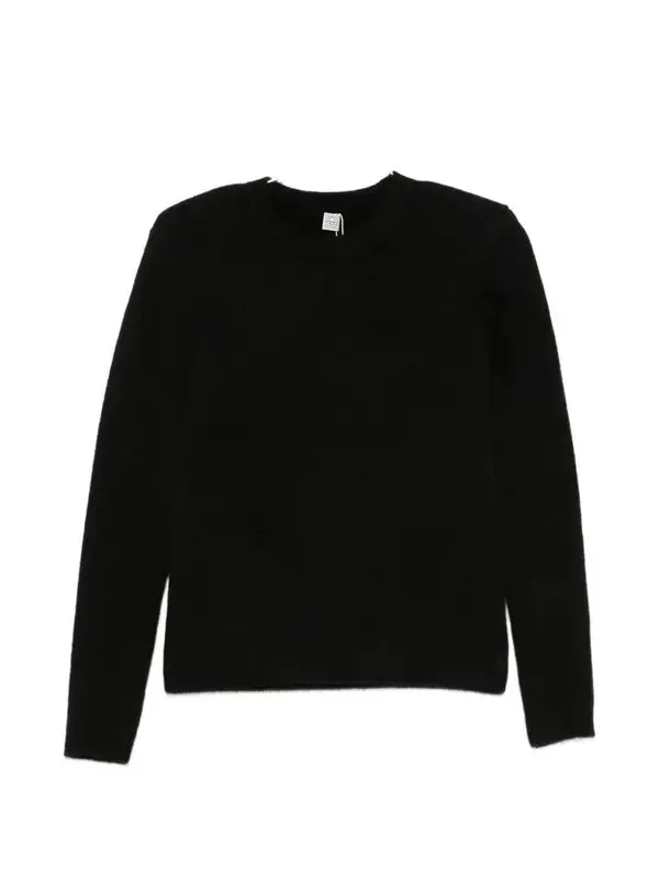 TOTEME Structured Crew-neck Sweater - Black