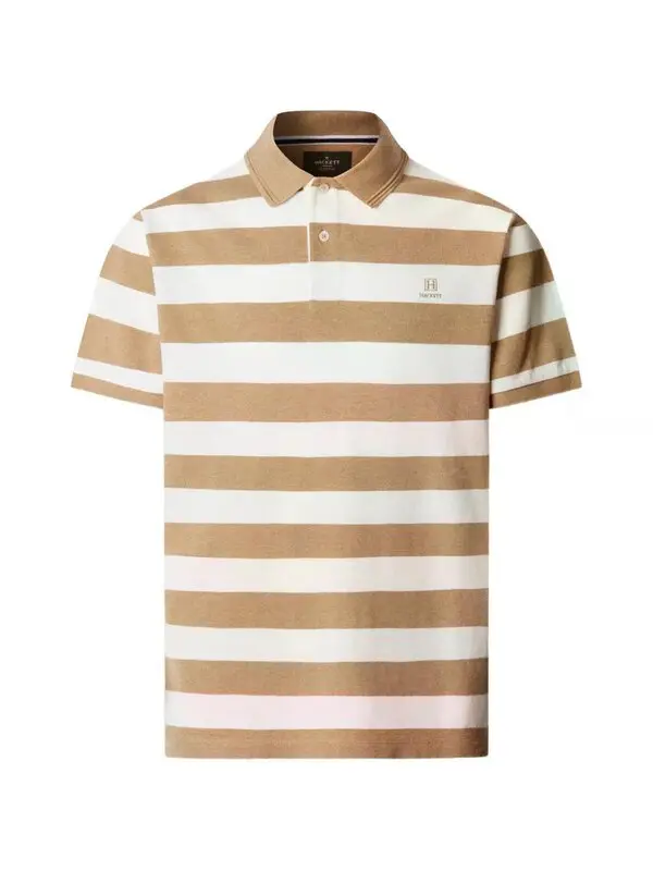 HACKETT LONDON Striped Short-sleeve Polo Shirt