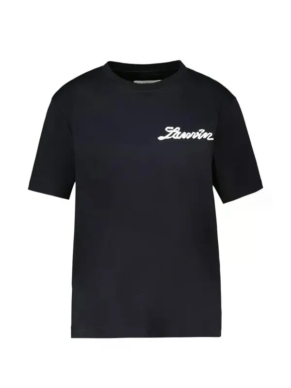 LANVIN Logo-print Cotton T-shirt - Black