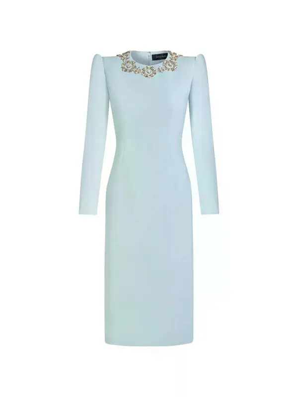 Jenny Packham Mantra Crystal-embellished Dress - Blue