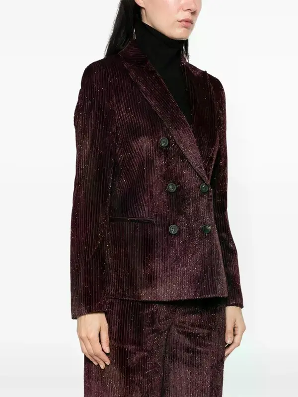 Peserico Double-breasted Corduroy Blazer