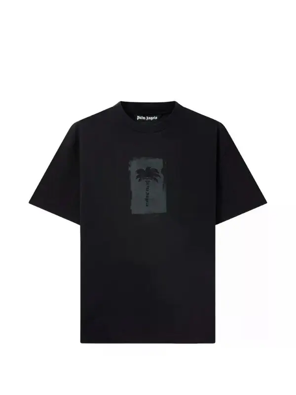 Palm Angels Brushed Palm Tree Regular T-shirt - Black