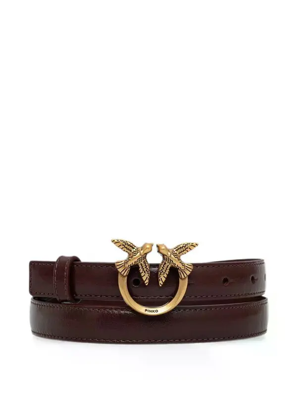 Pinko Love Birds Leather Belt - Red