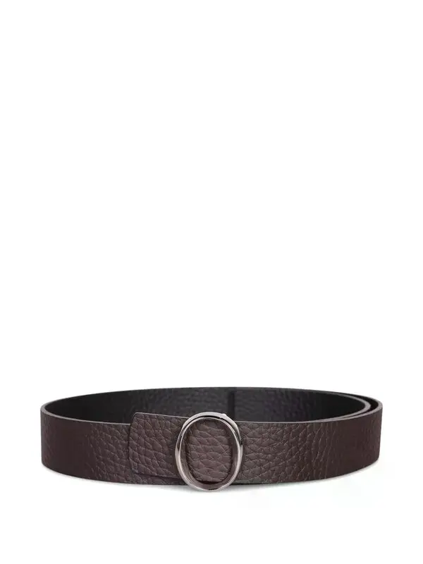 Orciani Leather Buckle Belt - Brown