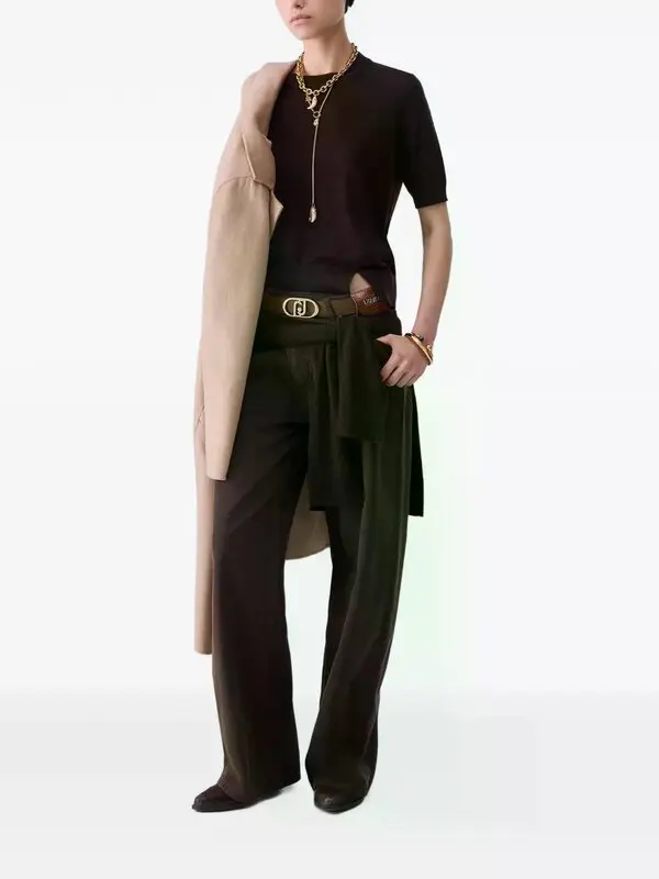 Liu Jo Logo-plaque Side-slit Top - Brown