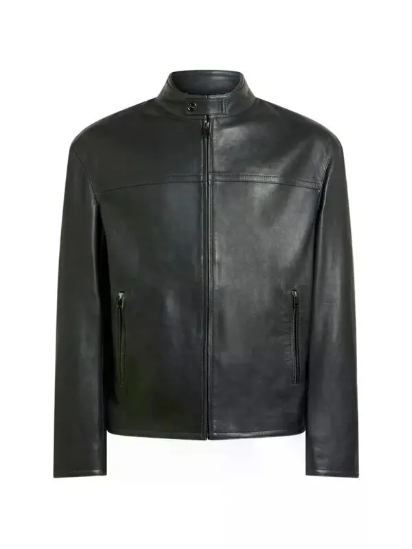 Etro Nappa Leather Biker Jacket - Black