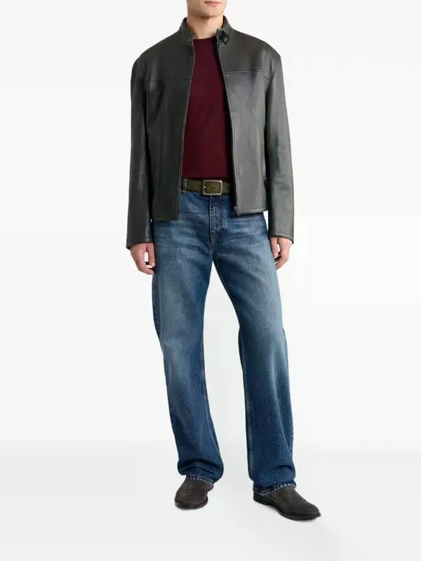 Etro Nappa Leather Biker Jacket
