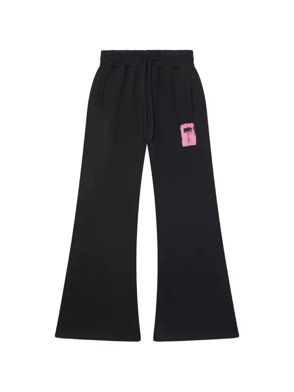 Palm Angels Rushed Palm Tree Sweatpants - Black