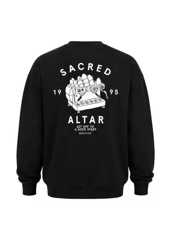 REVOLUTION NOW Graphic-print Crew-neck Sweater