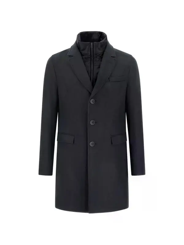 Herno Layered Single-breasted Coat - Blue