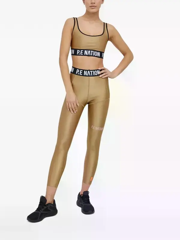 P.E Nation Logo-underband Sports Bra - Gold