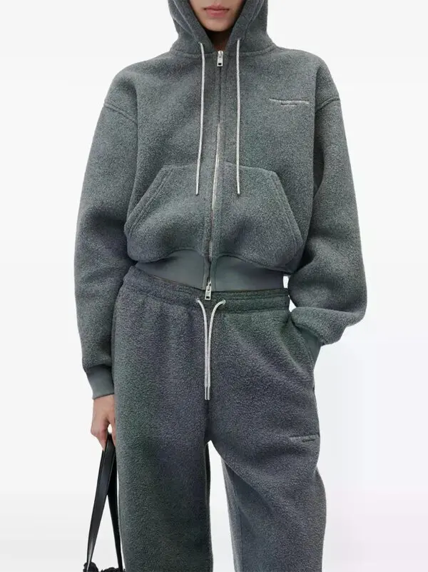 Alexander Wang Shrunken Zip-up Hoodie