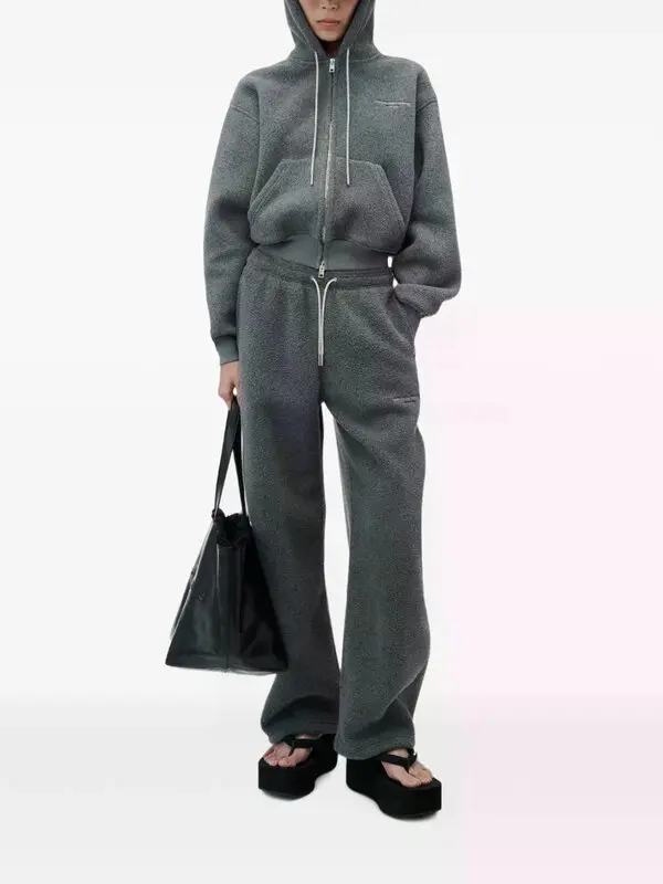 Alexander Wang Mid-rise Track Pant W/ Rhinestone Drawcord