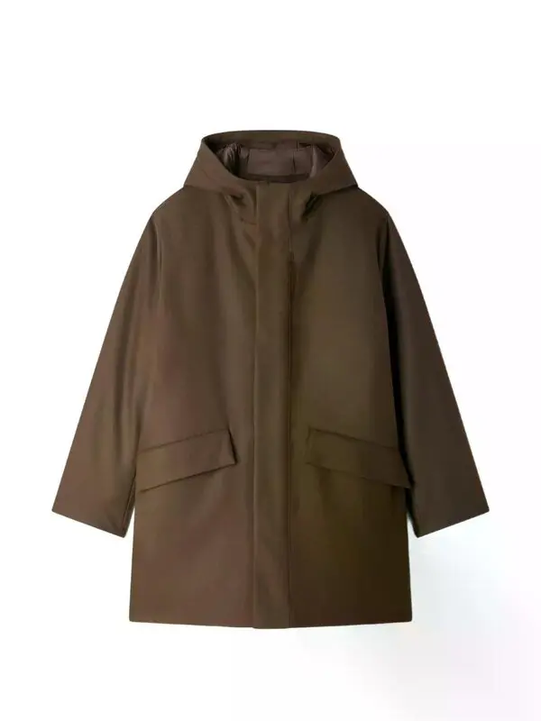 Sandro Hooded Zip-up Parka - Brown