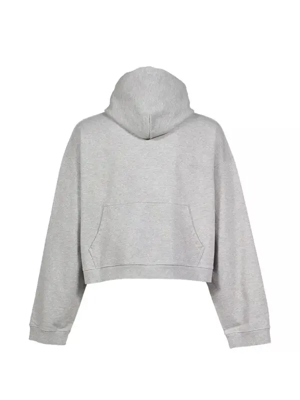 Vetements Logo-embroidered Cropped Hoodie