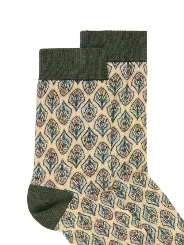 Momoni Patterned Socks - Neutrals