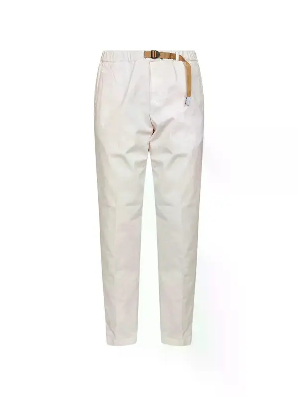 WHITE SAND Belted Tapered Trousers - Neutrals