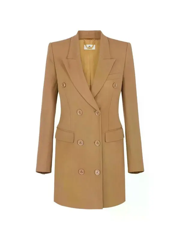 Elisabetta Franchi Flowing Gabardine Dress - Neutrals