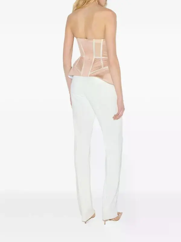 Elisabetta Franchi Duchess Satin Bustier-style Top