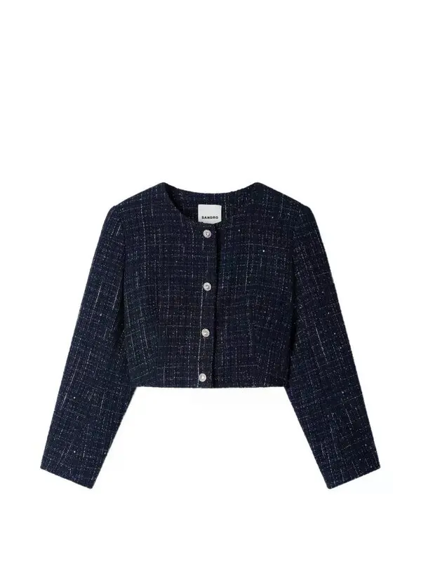 Sandro Tweed-effect Cropped Jacket