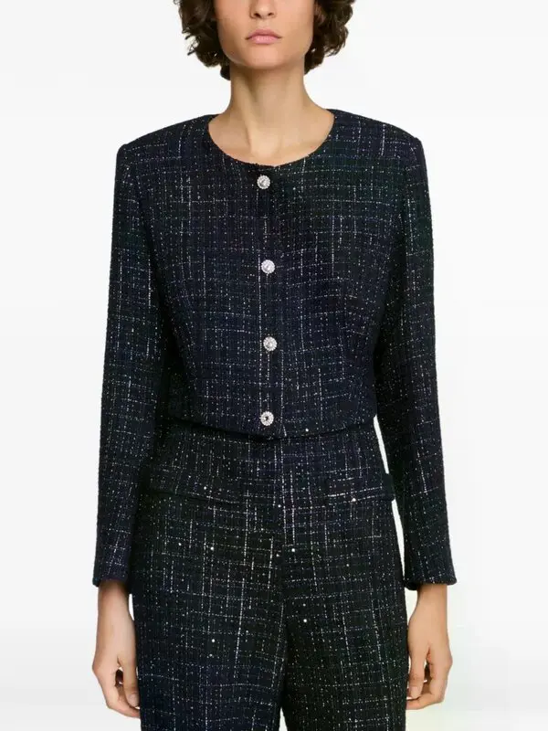 Sandro Tweed-effect Cropped Jacket