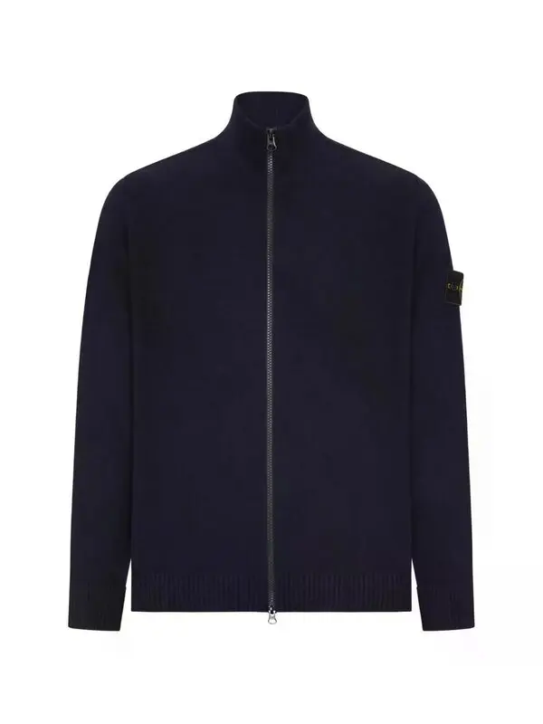 Stone Island Logo-patch Zip-up Sweater