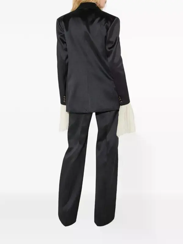 Elisabetta Franchi Gazar And Satin Trousers - Black