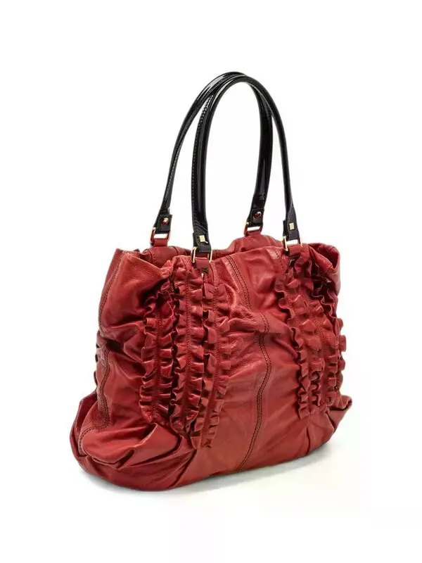 Valentino Garavani Ruffled Leather Tote Bag