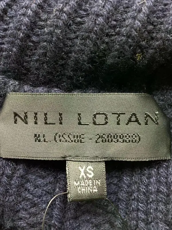 NILI LOTAN Navy Cashmere Cable-knit Roll-neck Sweater With Raglan Sleeves