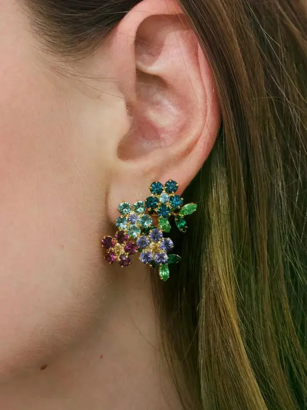 JENNIFER BEHR Isobel Floral Crystal-embellished Earrings