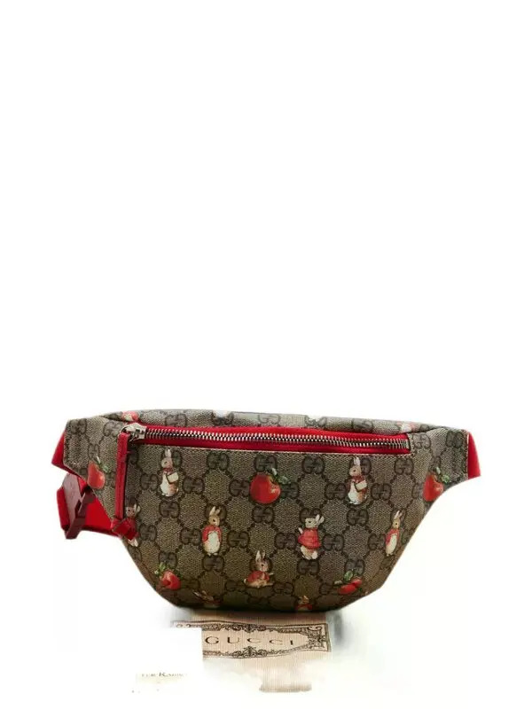 Gucci Gg Supreme Belt Bag With Peter Rabbit Print - Neutrals