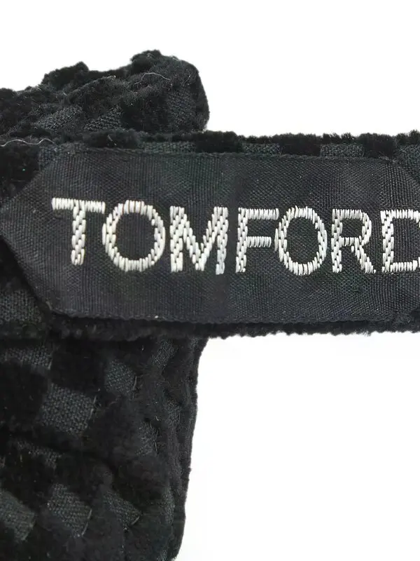 TOM FORD Checkered Velvet Bow Tie