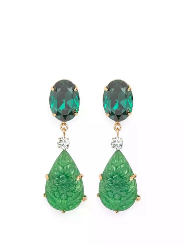 JENNIFER BEHR Ambrose Drop Earrings - Green
