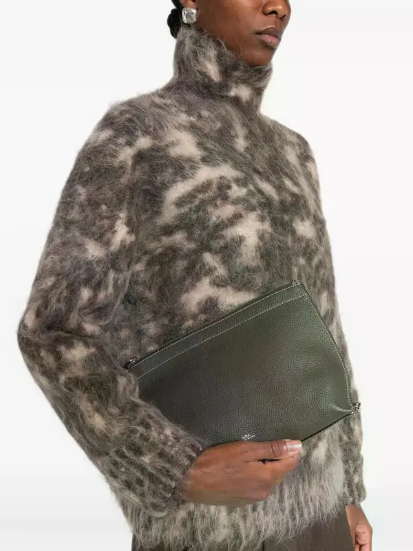 A.p.c. Neige Clou Leather Clutch Bag