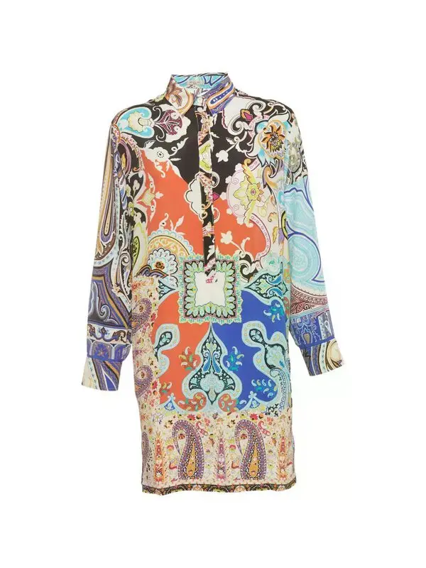 Etro Paisley-print Crepe Tunic Dress