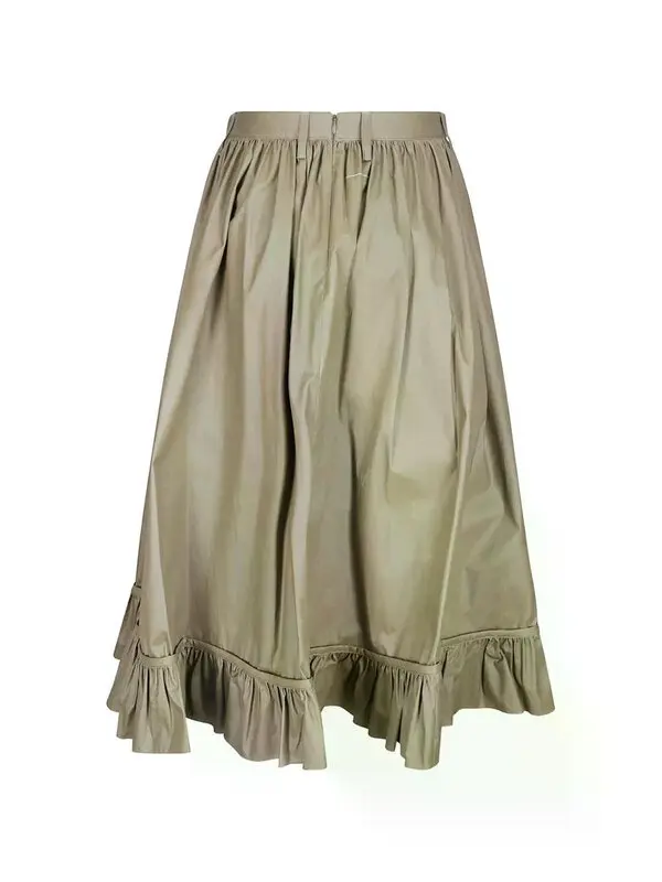 MAISON MARGIELA Ruffled Gathered Maxi Skirt - Green