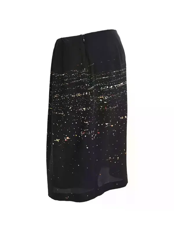 Dries Van Noten Printed Silk Mini Skirt - Black