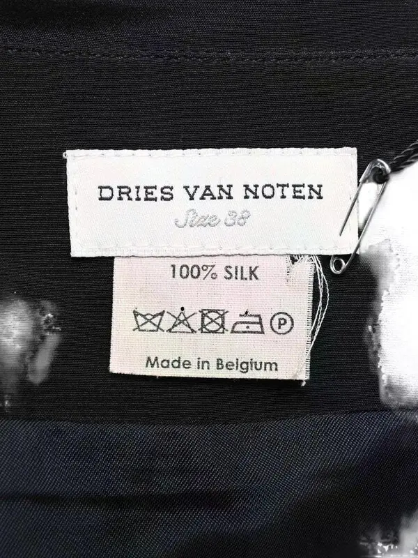 Dries Van Noten Printed Silk Mini Skirt