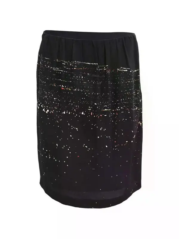 Dries Van Noten Printed Silk Mini Skirt