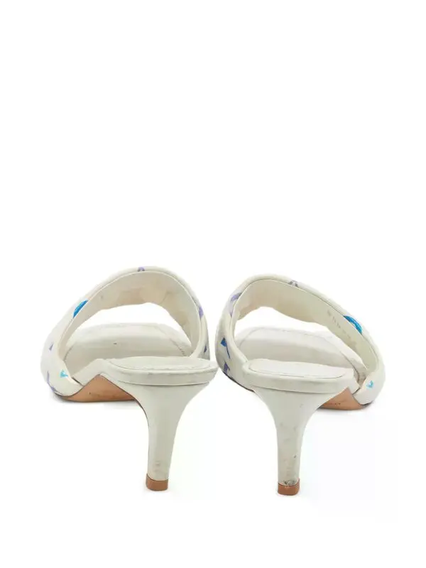 LOUIS VUITTON Revival Monogram Leather Heeled Sandals