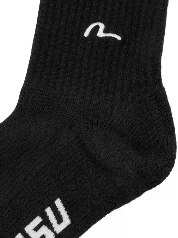 EVISU Seagull Logo-embroidered Socks
