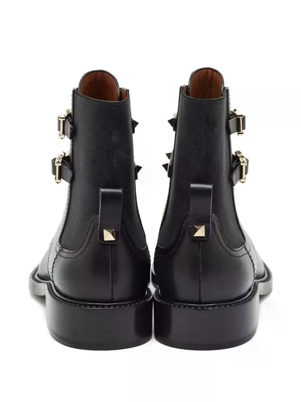 Valentino Garavani Rockstud Buckled Ankle Boots
