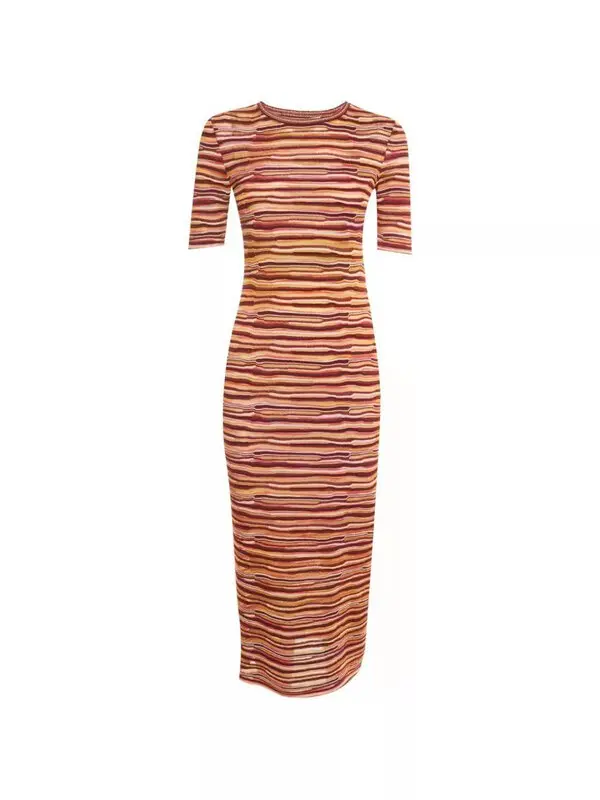 Missoni Striped Knit Dress - Red