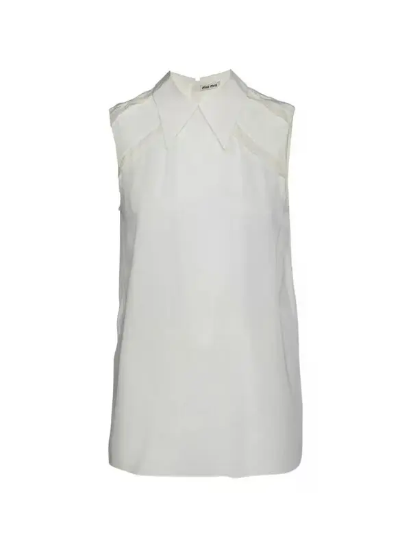 Miu Miu Lace-trim Sleeveless Top
