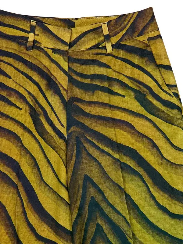 PAULA Animal-print Tailored Trousers