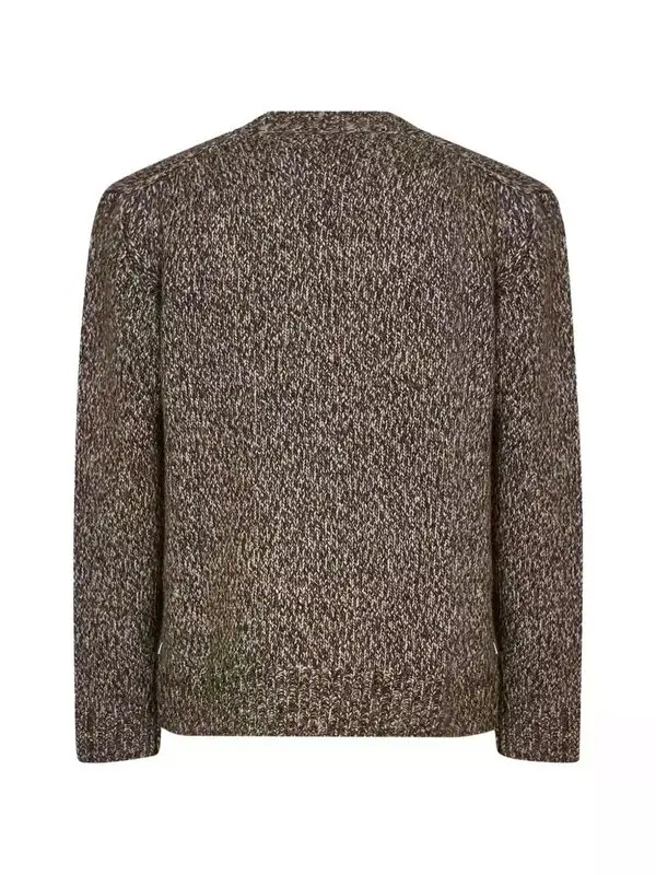 Nn07 Flint Marl-knit V-neck Sweater